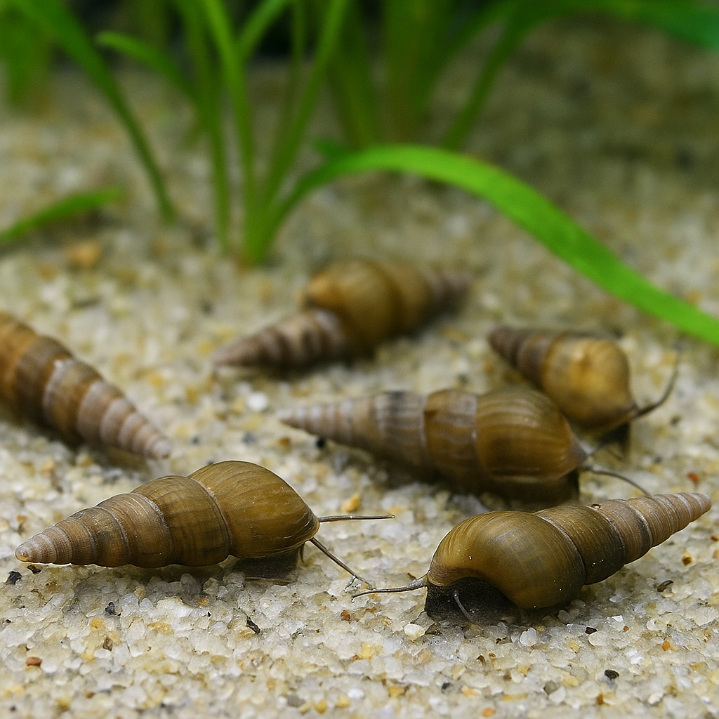 Malaysian Trumpet Snails – 10 Pack Burrowing Cleanup Crew for Aquariums ...